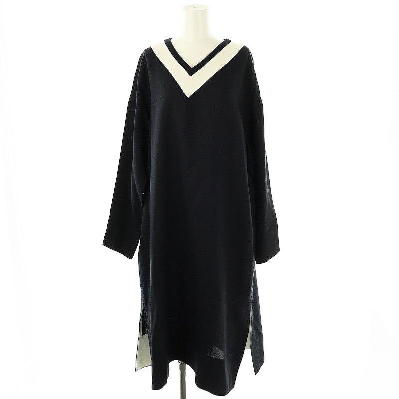 チノ CINOH V NECK HEM SLIT DRESS ワンピース 38 紺 /MI OS レディース : ブランド古着販売のベクトル - 通販 - Yahoo!ショッピング