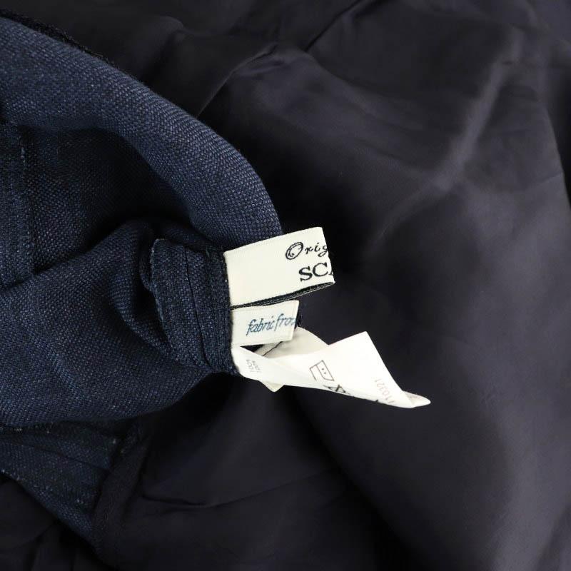 スキャパ SCAPA インディゴリネンワンピース 半袖 ミモレ ロング リネン 40 紺 /NR OS レディース : ブランド古着販売のベクトル - 通販 - Yahoo!ショッピング