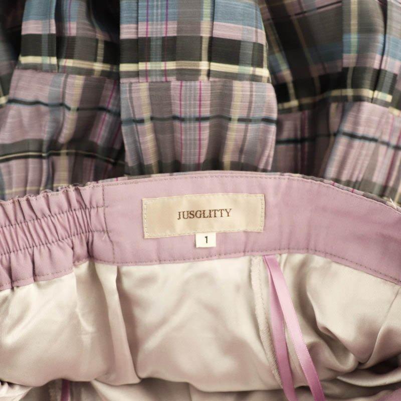 ジャスグリッティー JUSGLITTY NEWシアーチェックプリーツスカート フレア 1 紫 マルチカラー /CX OS レディース : ブランド古着販売のベクトル - 通販 - Yahoo ...