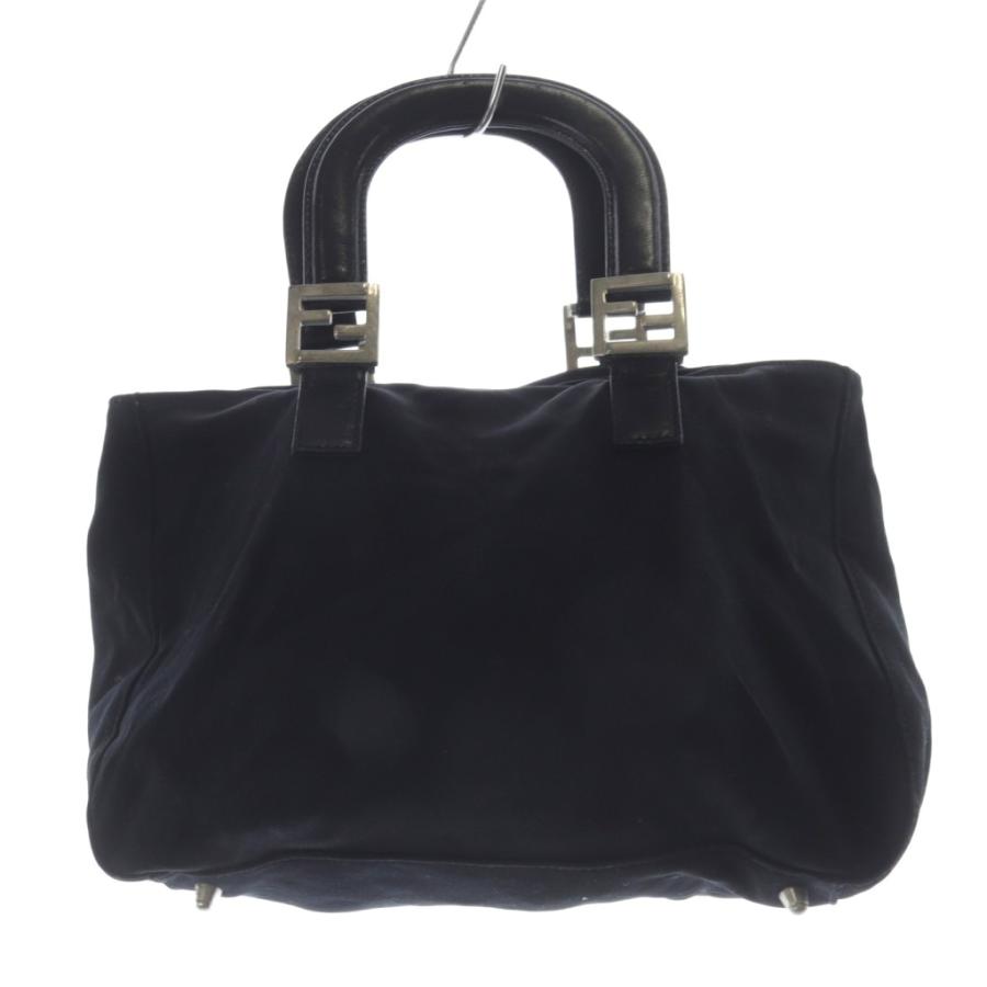 FENDI フェンディ レザーハンドル トートバッグ ハンドバッグ 黒 ブラック 26329 /SR10 OH レディース : ブランド古着 ...