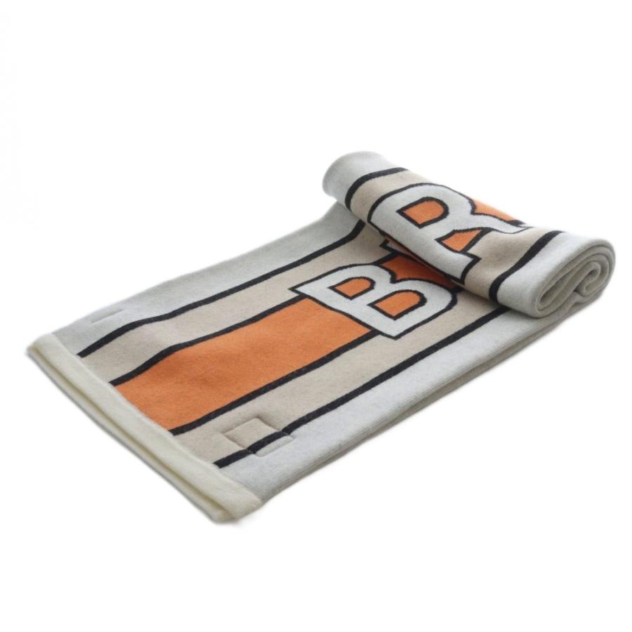 BURBERRY 未使用品 バーバリー マフラー ロゴ刺繍 ウール ライトグレー /YO9 レディース : ブランド古着販売のベクトル - 通販 - Yahoo!ショッピング