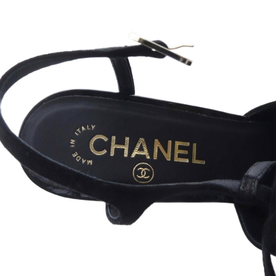 シャネル CHANEL パンプス ピンヒール ココマーク パール ストラップ
