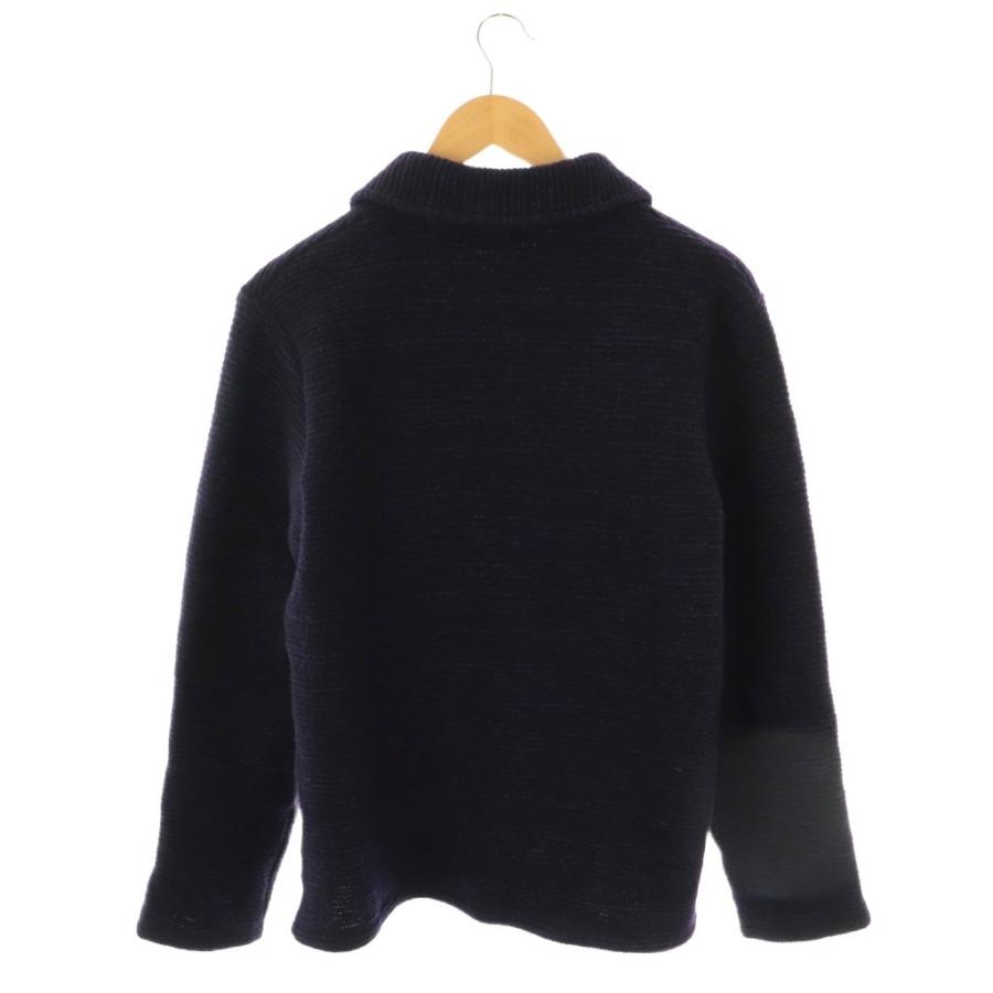 agnes b. HOMME アニエスベーオム Agnes homme ウール ニットジャケット ステンカラー 0 紺 ネイビー /AT OS ...