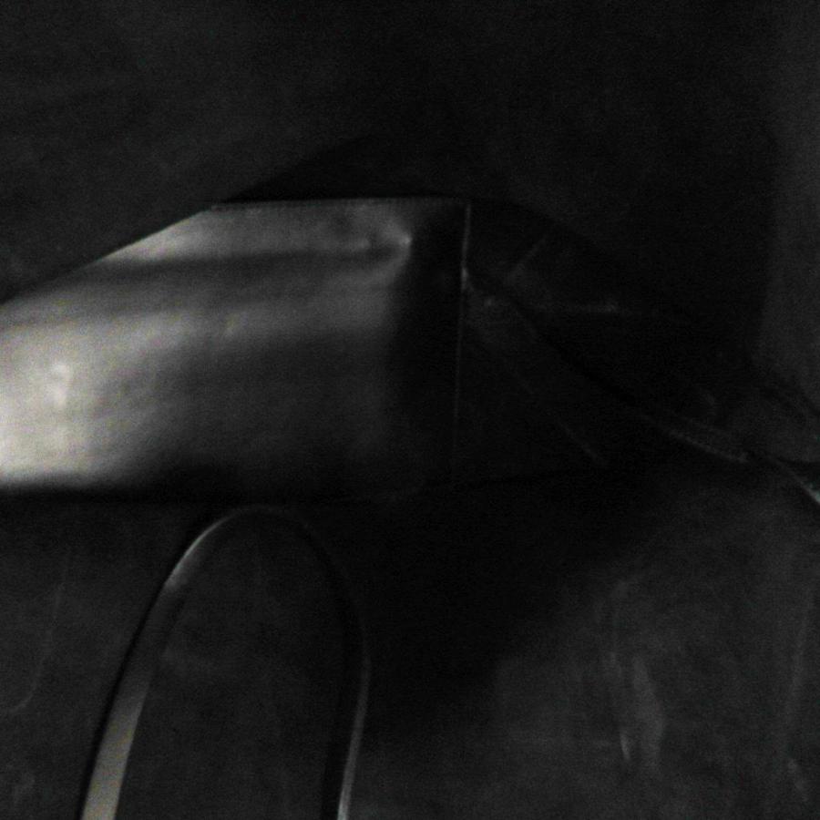 ザンケッティ ZANCHETTI トートバッグ ポーチ付き レザー ロゴ 黒