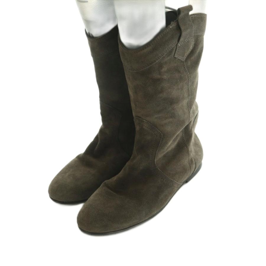 ファビオルスコーニ FABIO RUSCONI ミドルブーツ スエード 36 23.0cm グレー /MI OS レディース : ブランド古着販売のベクトル - 通販 - Yahoo!ショッピング