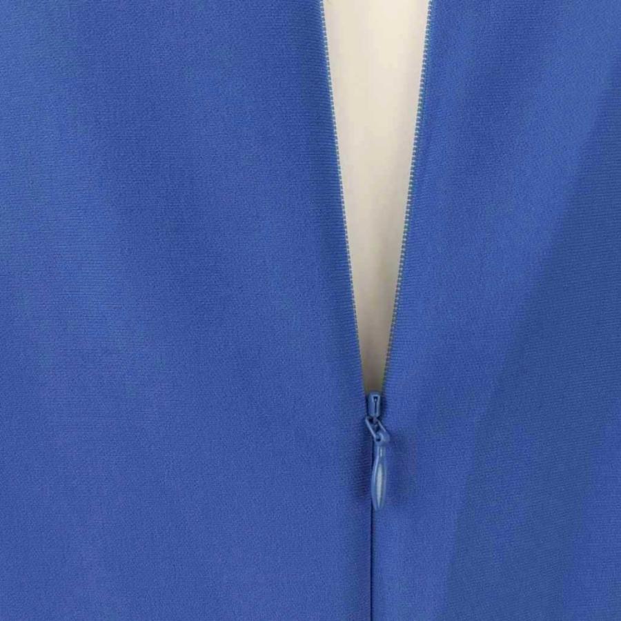 【中古】アナイ ANAYI ストレッチクロスベルト付き ワンピース Vネック 38 ブルー /CX ■OS レディース アナイ ANAYI ストレッチクロスベルト付き ワンピース Vネック 38