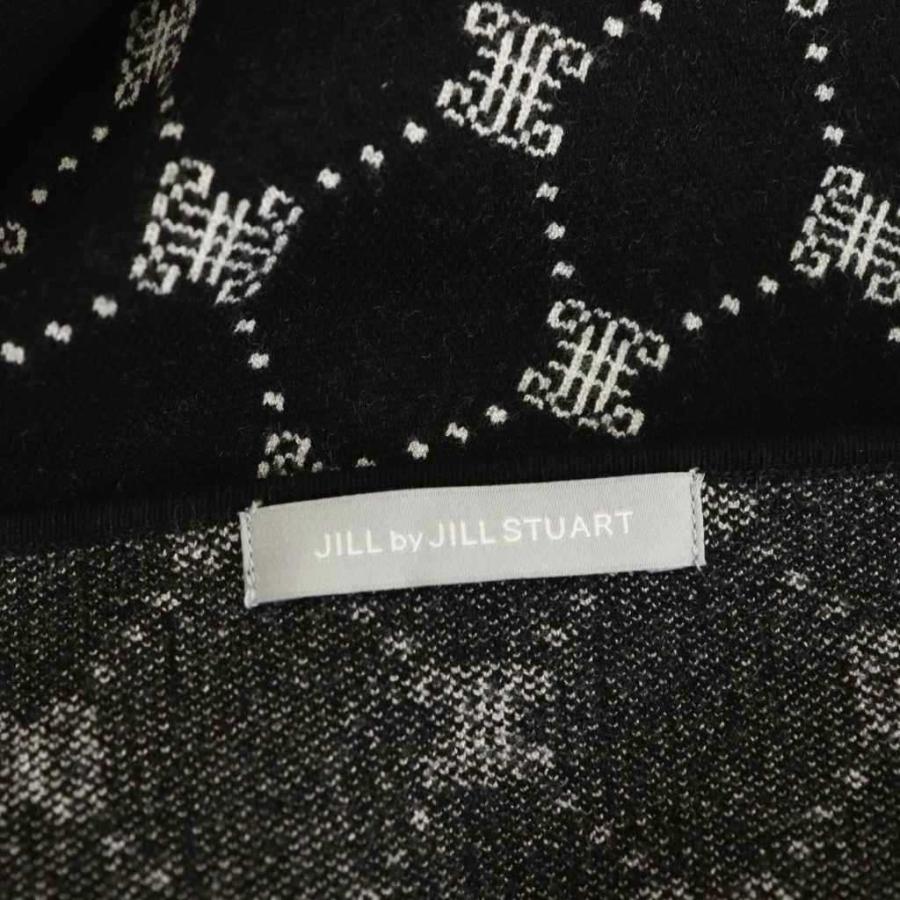 ジルバイジルスチュアート JILL by JILLSTUART 23AW ロゴジャガードマーメイドニットワンピース F ブラック ホワイト ...