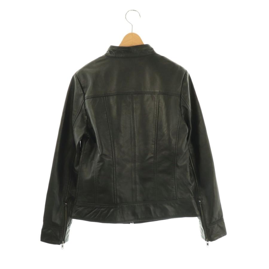 ハルフ Haruf ラムレザーシングルライダースジャケット 羊革 L ブラック /DF OS レディース : ブランド古着販売のベクトル - 通販 - Yahoo!ショッピング