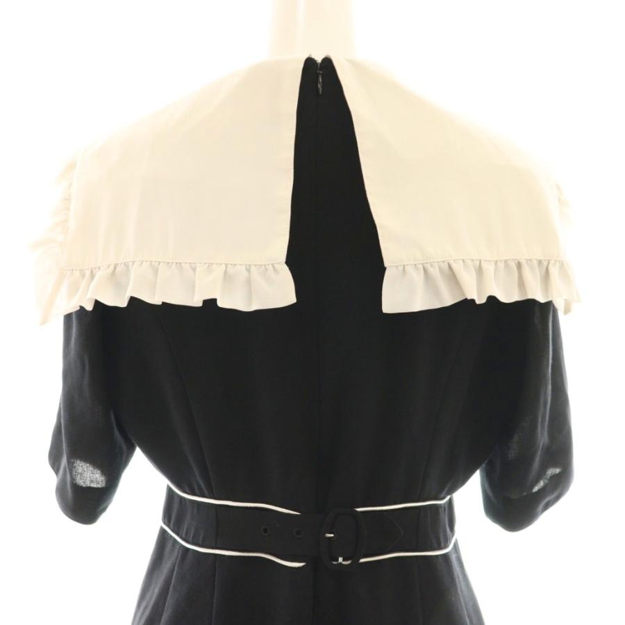 【中古】パメオポーズ PAMEO POSE Betty Dress セーラーカラー ワンピース ロング M ブラック ホワイト レディース パメオポーズ PAMEO POSE Betty Dress セーラーカラー ワンピース