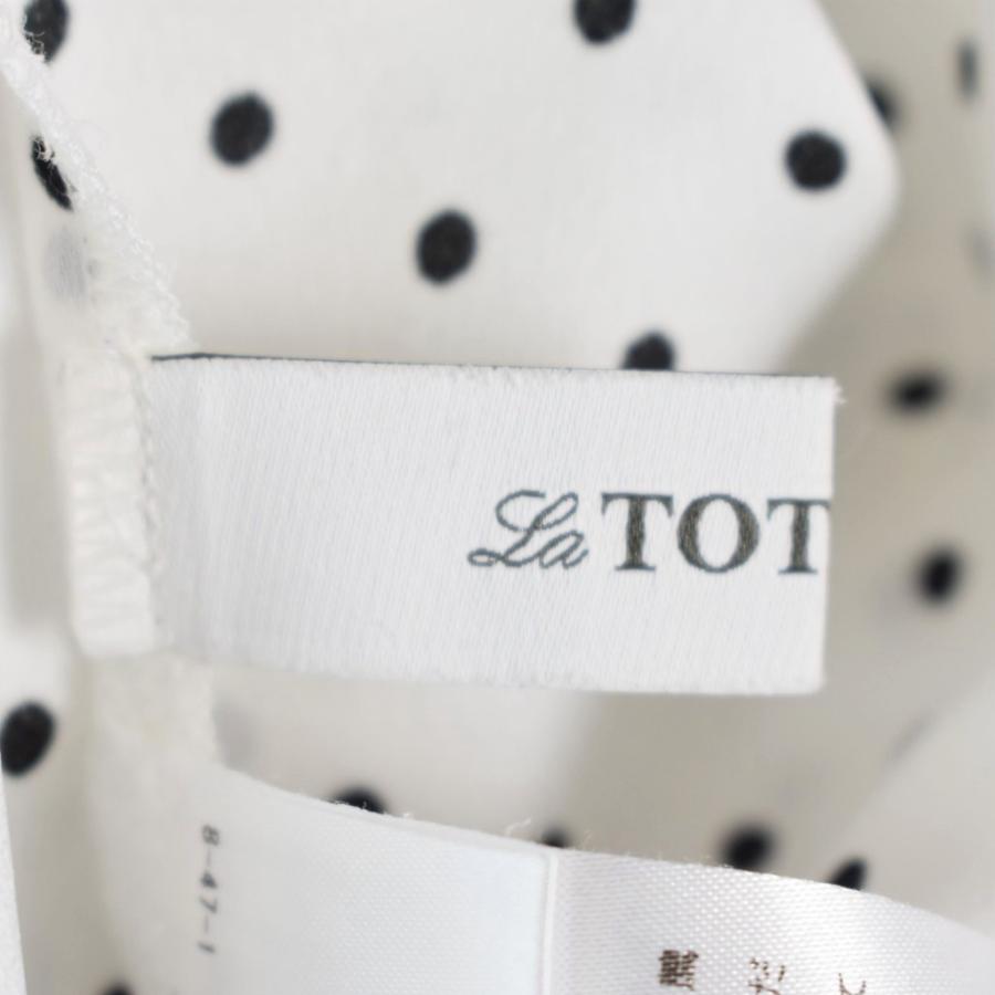 ラ トータリテ La TOTALITE 23SS プチタックシャツ ブラウス 長袖 ドット 白 ホワイト FY レディース : ブランド古着 ...