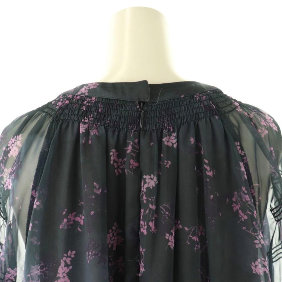 アメリヴィンテージ Ameri VINTAGE NORA FLOWER LAYERED DRESS ワンピース シアー 花柄 S ネイビー ピンク /CX OS SH レディース : ブランド ...