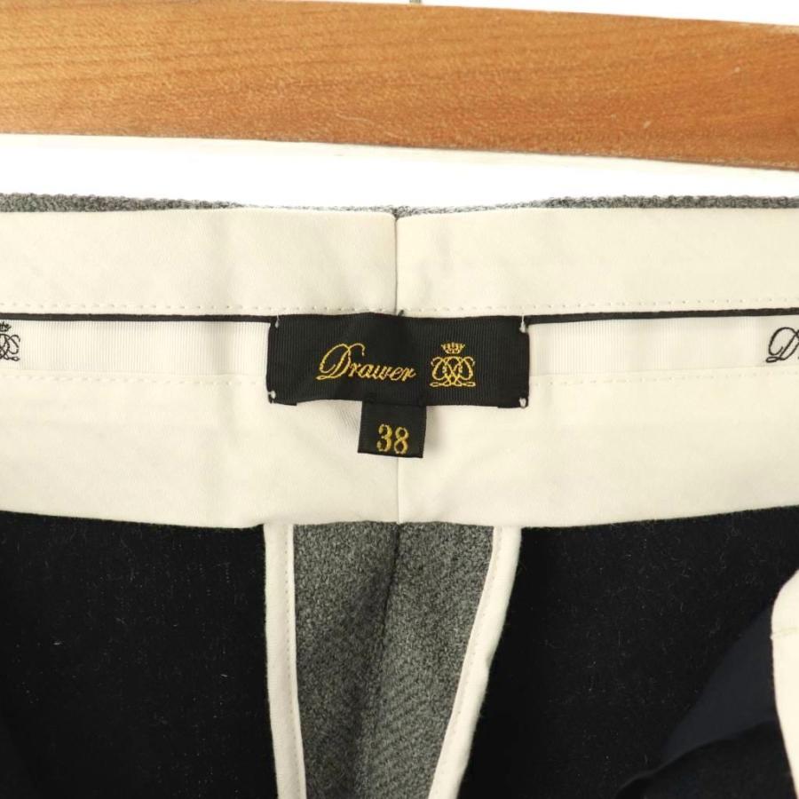 ドゥロワー Drawer RESORT1 ウールヘリンボーンケヌキパンツ 38 グレー ネイビー /DO OS レディース : ブランド古着 ...