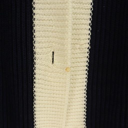 ドゥロワー Drawer アゼ バイカラー Vネック カーディガン ニット 2 ネイビー /MY OS レディース : ブランド古着販売の ...