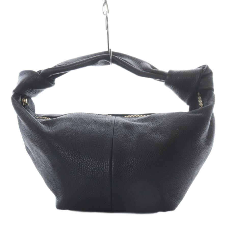 AULENTTI（オウレンティ） AULENTTI KNOT ハンドバッグ ワンハンドル レザー ブラック /YO26 レディース ...