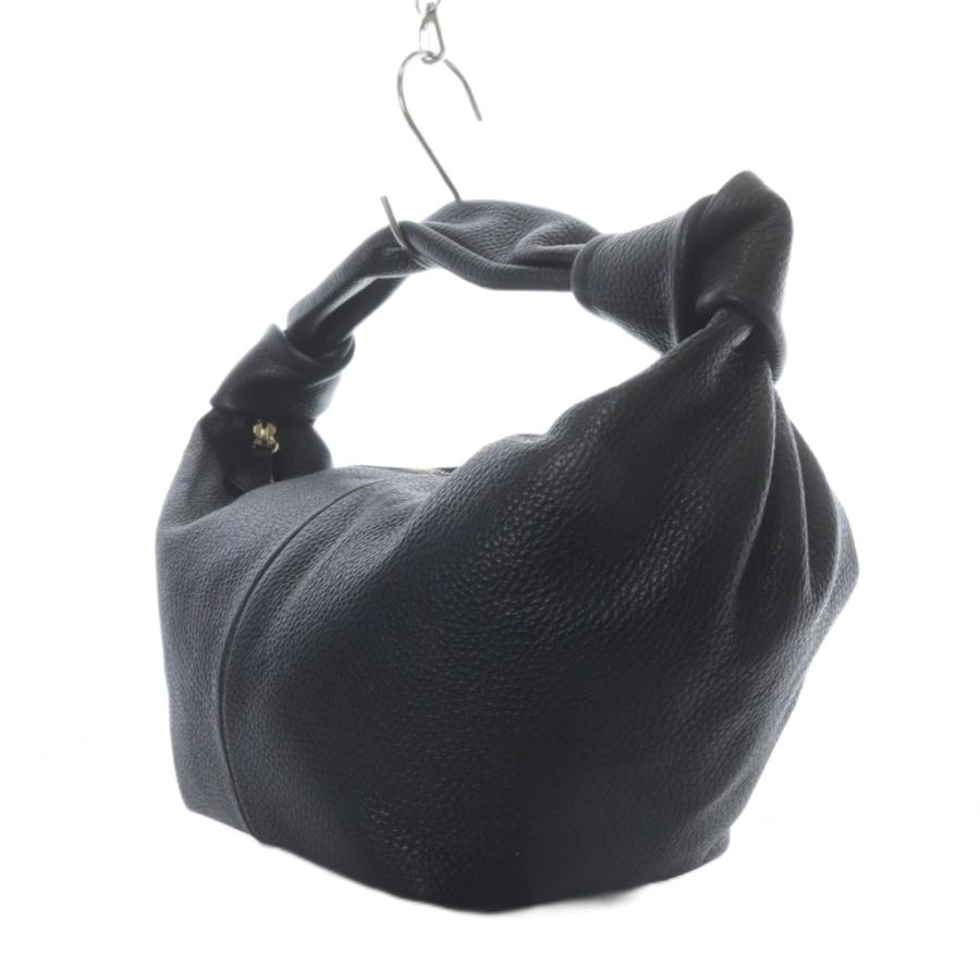 AULENTTI（オウレンティ） AULENTTI KNOT ハンドバッグ ワンハンドル レザー ブラック /YO26 レディース ...