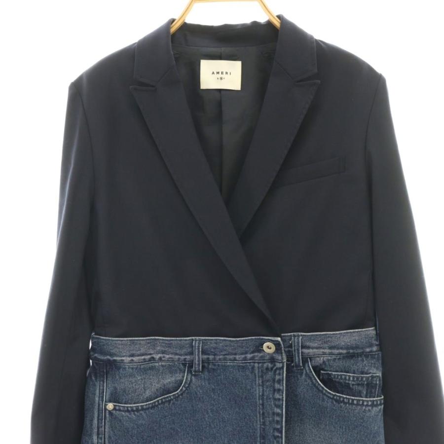 アメリヴィンテージ Ameri VINTAGE アメリ AMERI DENIM DOCKING JACKET テーラードジャケット ロングジャケット M ネイビー : ブランド古着販売の ...