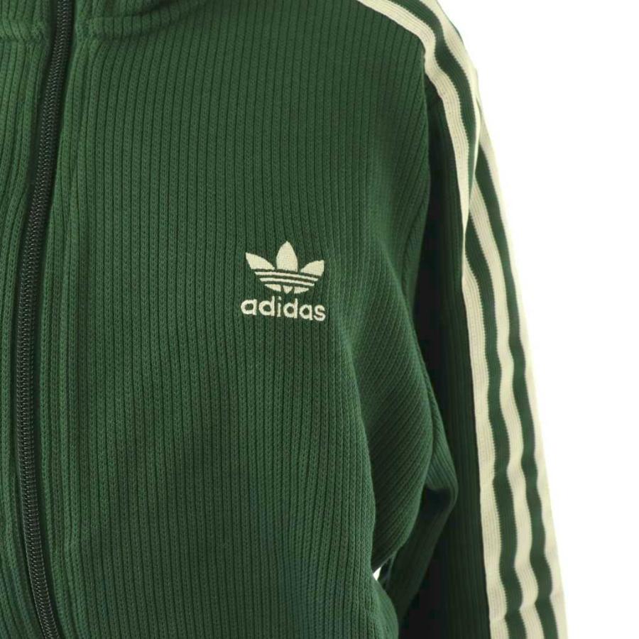 adidas Originals 未使用品 アディダスオリジナルス ニットトップジップアップジャケット スタンドカラー 2XL グリーン ...
