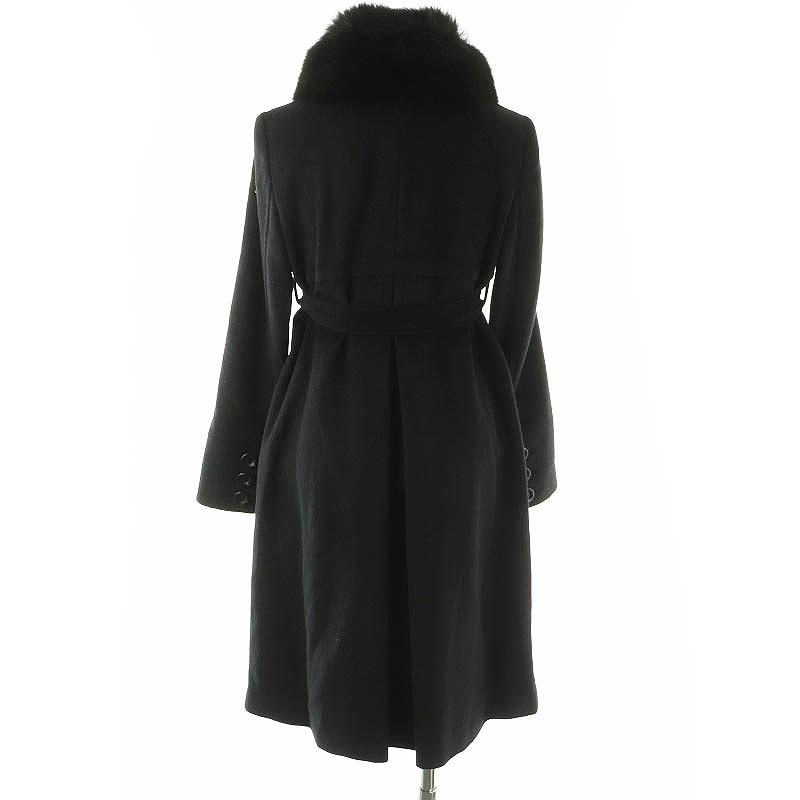 INTERPLANET 未使用品 インタープラネット コート アウター ロング ファー 総裏地 アンゴラ混 38 ブラック /DO OS GY39 AX レディー : ブランド古着販売の ...