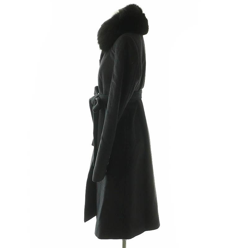 INTERPLANET 未使用品 インタープラネット コート アウター ロング ファー 総裏地 アンゴラ混 38 ブラック /DO OS GY39 AX レディー : ブランド古着販売の ...