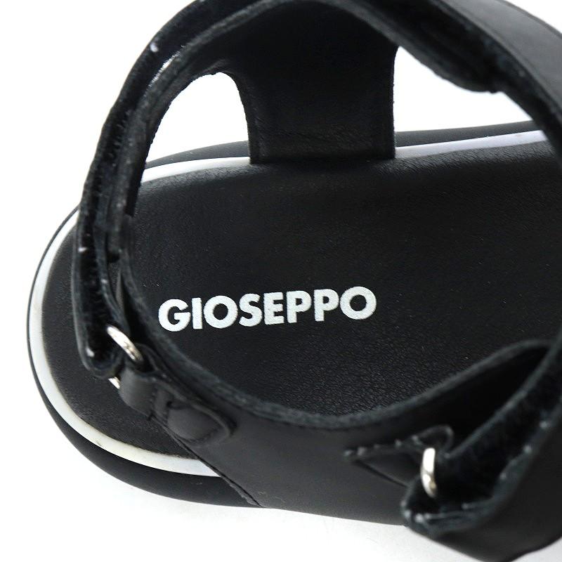 ジオセッポ GIOSEPPO CHHEVAL サンダル 38 24.0-24.5cm 黒 ブラック /MI OS PN レディース ...