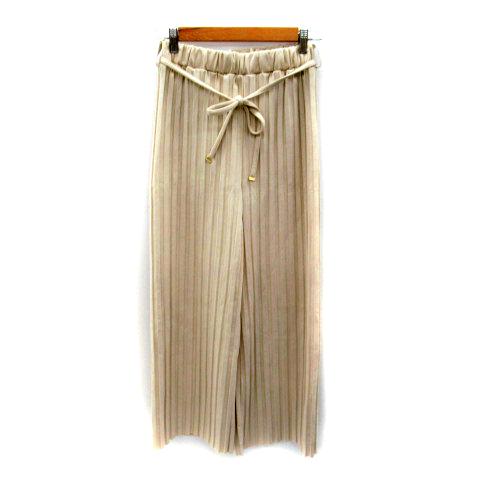 コエ koe ワイドパンツ プリーツ ロング丈 無地 リボン M アイボリー /SY23 レディース : ブランド古着販売のベクトル - 通販 ...