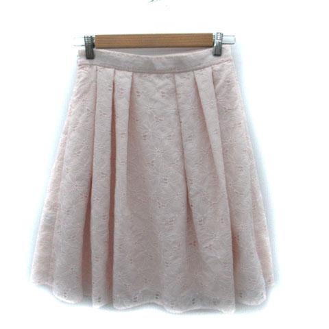 レッセパッセ LAISSE PASSE フレアスカート ひざ丈 レース 刺繍 38 M ライトピンク /SM22 レディース : ブランド古着販売のベクトル - 通販 - Yahoo!ショッピング