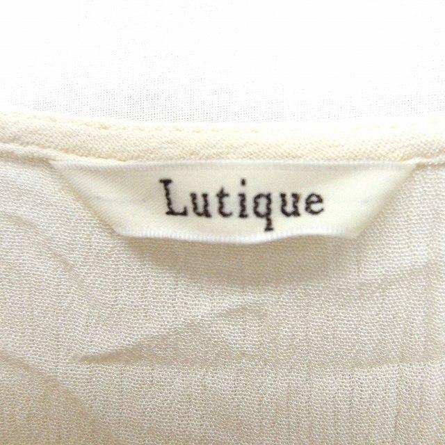 Lutique シャツ ブラウス 五分袖 飾りボタン ペプラム M アイボリー 白 /FT14 レディース : ブランド古着販売のベクトル - 通販 - Yahoo!ショッピング
