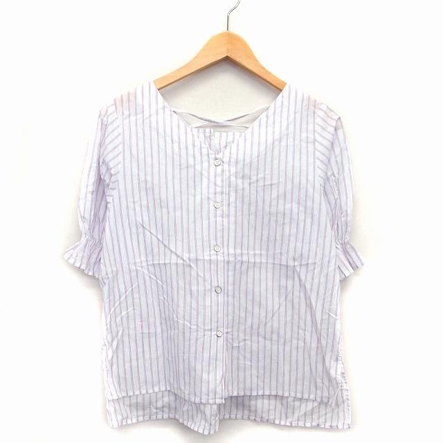 オリーブデオリーブ OLIVE des ノーカラー シャツ ブラウス 七分 オリーブデオリーブ OLIVE des ノーカラー シャツ ブラウス 七分