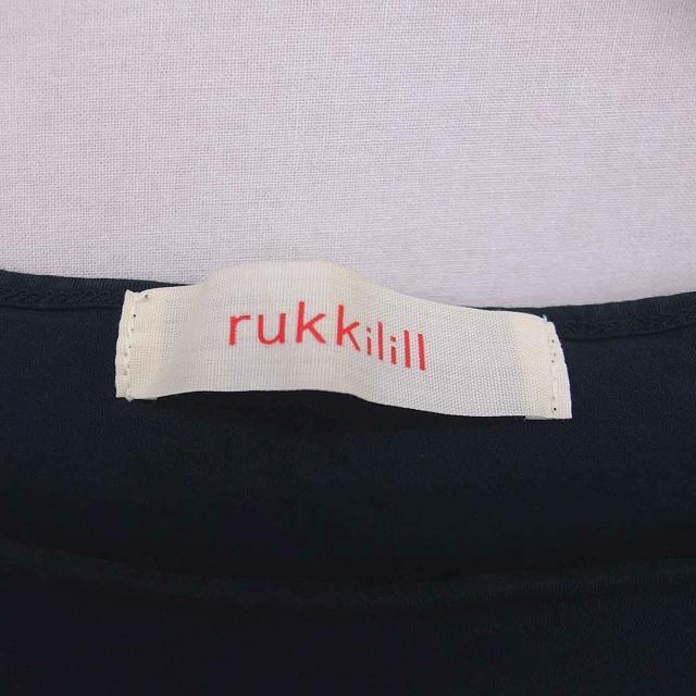 ルッキリル rukkilill チュニック カットソー ボートネック 綿 コットン 半袖 F ダークグリーン 緑 /TT5 レディース ...