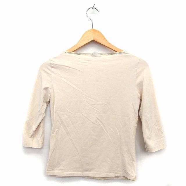 INDIVI インディヴィ Tシャツ カットソー 丸首 七分袖 コットン 綿 レース 花 柄 38 ベージュ /HT17 レディース : ブランド古着販売のベクトル - 通販 - Yahoo ...