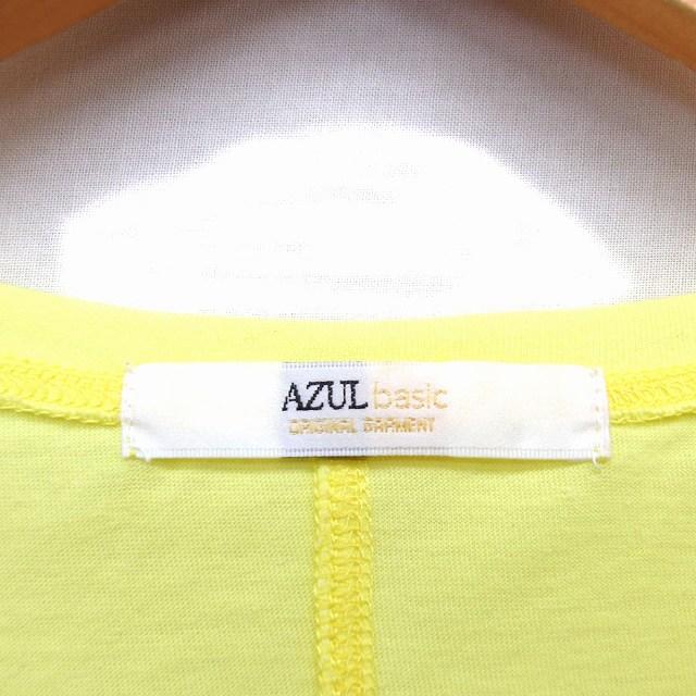 アズールベーシック AZUL basic カットソー Tシャツ Vネック コットン混 無地 長袖 S 黄 イエロー /NT27 レディース : ブランド古着販売のベクトル - 通販 ...