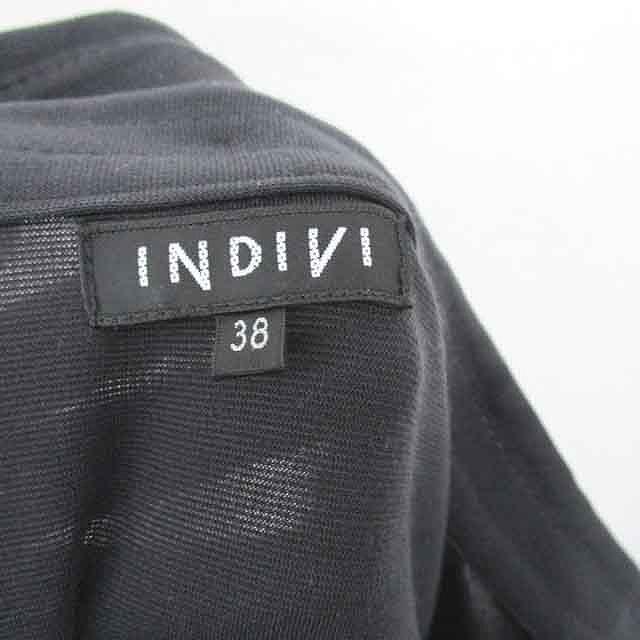 INDIVI インディヴィ ワンピース ミモレ丈 ロング ハーフボタン ウエストリボン 七分袖 38 チャコールグレー /TT36 レディース : ブランド古着販売のベクトル - 通販 ...