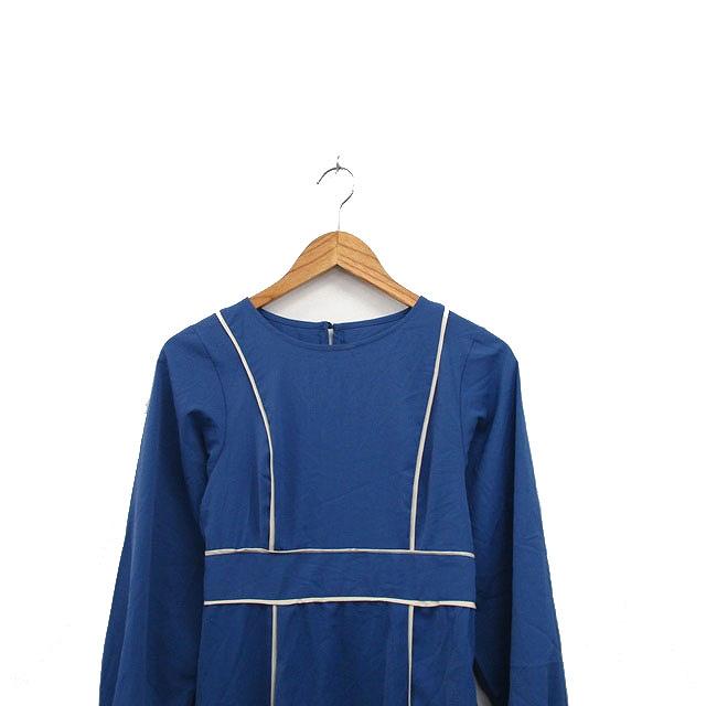 ヴァニーユー VANNIE U ワンピース ロング 長袖 シンプル F ブルー 青 /KT28 レディース : ブランド古着販売のベクトル ...