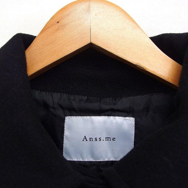 アンスミー Anss.me ステンカラーコート アウター ダブル ミドル丈 無地 ゆったり F ブラック 黒 /FT36 レディース : ブランド古着販売のベクトル - 通販 - Yahoo ...