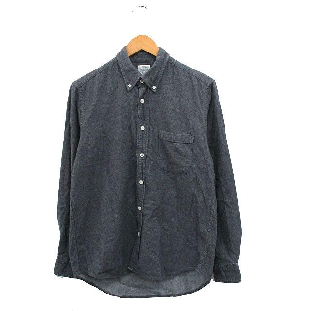 ザシャーキーズギャラリー THE SHARKEY'S GALLERY ボタンダウン シャツ 長袖 コットン シンプル M グレー 灰 ...
