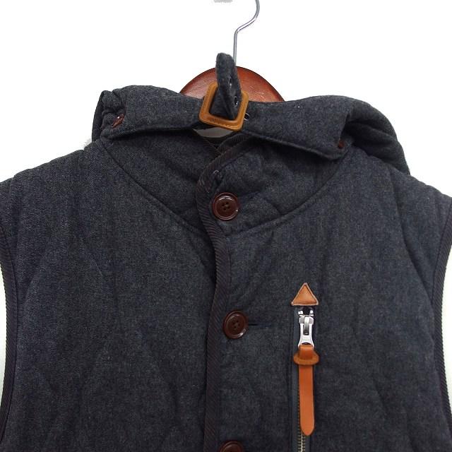 シンプリシテェ SIMPLICITE PLUS 中綿 ベスト アウター フード キルティング ウール混 ベルト 40 チャコールグレー /NT1 メンズ : ブランド古着販売のベクトル ...