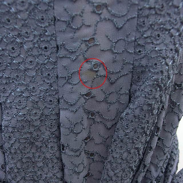 ケーティー キヨコ タカセ K.T KIYOKO TAKASE レース ワンピース タック フレア ひざ丈 透け感 ペチコート ノースリーブ 9 グレー : ブランド古着販売のベクトル ...