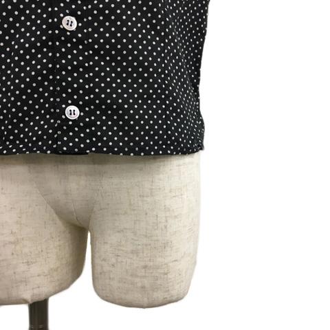 スナオクワハラ sunao kuwahara シャツ ブラウス スタンダード ドット 水玉 パフスリーブ 半袖 M 黒 白 ブラック ホワイト レディース : ブランド古着販売のベクトル ...