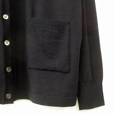 【中古】キャラオクルス CARA O CRUZ クルーネックカーディガン BOTTO POALA 11 紺 ネイビー レディース キャラオクルス CARA O CRUZ クルーネックカーディガン BOTTO POALA 11