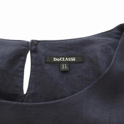 ドゥクラッセ DoCLASSE ブラウス リネン フレンチスリーブ 11 紺 レディース : ブランド古着販売のベクトル - 通販 - Yahoo!ショッピング