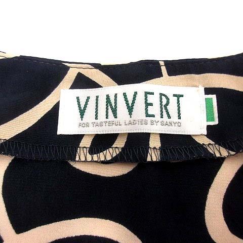 バンベール VINVERT ブラウス シャツ 総柄 長袖 9AR 紺 ネイビー /YK レディース : ブランド古着販売のベクトル - 通販 - Yahoo!ショッピング