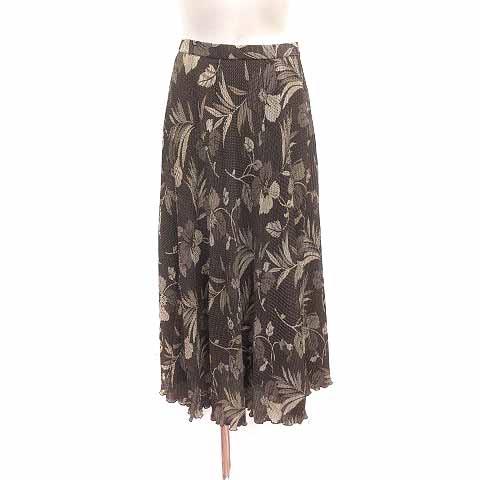 バンベール VINVERT セットアップ 上下 シャツ 肩パッド付き フレアスカート ロング ドット 花柄 9AR 茶 ブラウン /YK レディース : ブランド古着販売のベクトル - 通販 ...