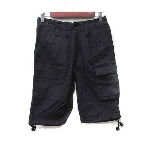 マカフィー MACPHEE トゥモローランド カーゴパンツ ハーフ 34 XS 黒