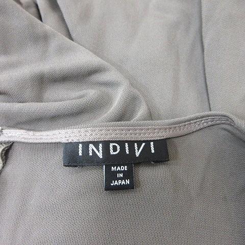 INDIVI インディヴィ ワンピース ロング ノースリーブ 40 L 茶 ブラウン /YI レディース : ブランド古着販売のベクトル - 通販 - Yahoo!ショッピング