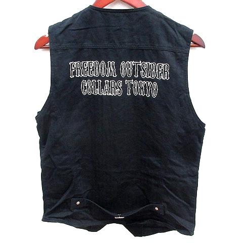 カラーズ COLLARS ベスト 前開き ノースリーブ L 黒 ブラック /RT メンズ : ブランド古着販売のベクトル - 通販 - Yahoo!ショッピング