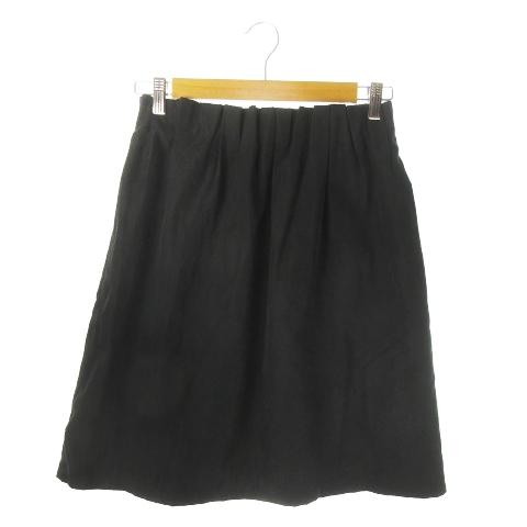 URBAN RESEARCH アーバンリサーチ スカート フレア ギャザー ひざ丈 ピーチスキン F 黒 ブラック /AO12 レディース : ブランド古着販売のベクトル - 通販 ...