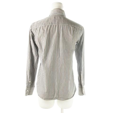 メーカーズシャツ鎌倉 MAKER'S SHIRT KAMAKURA シャツ レギュラー 長袖 コットン ストライプ 通勤 7 茶 ブラウン ...