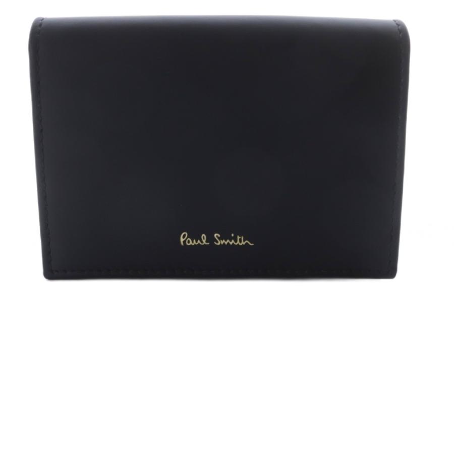 Paul Smith ポールスミス PAUL SMITH マルチストライプ カードケース 名刺入れ レザー 黒 ブラック /SR GY49 ...