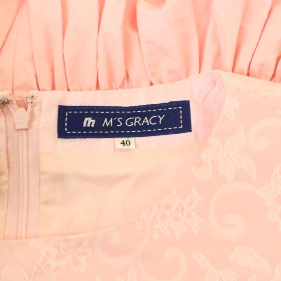 エムズグレイシー M'S GRACY ティアードワンピース レース リボン 花柄