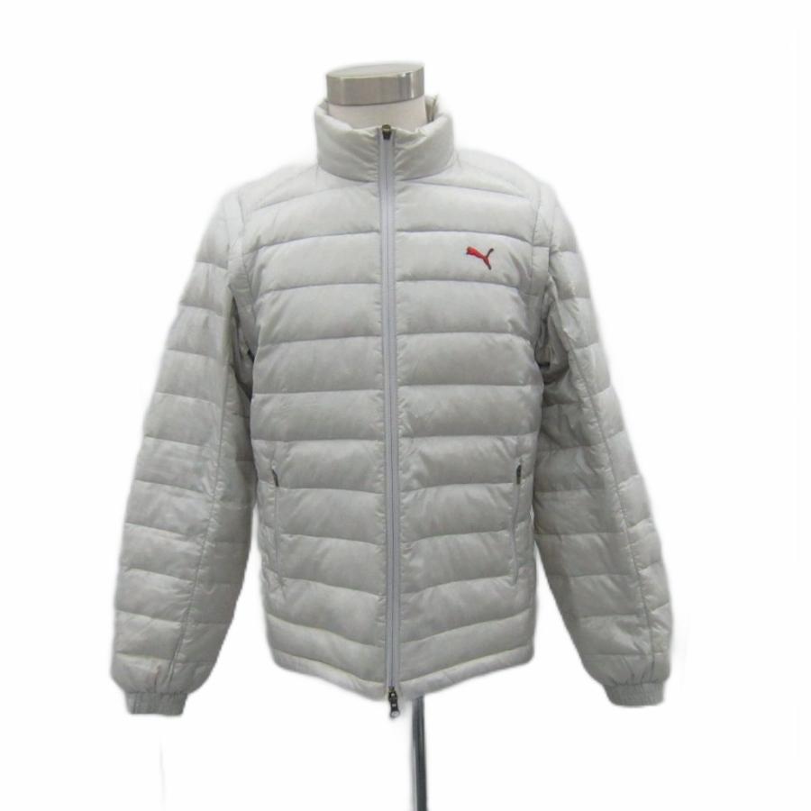 PUMA（プーマ） ダウンジャケット ダウンベスト 2WAY ミドル丈 ダブルジップ O XL アイボリー /SY57 GY61 メンズ ...